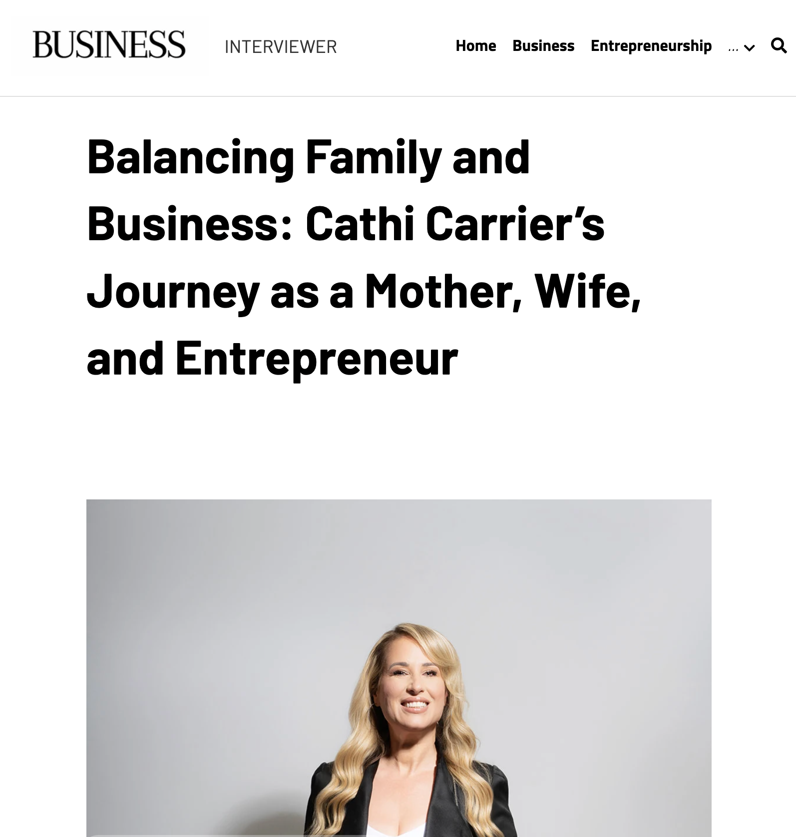 Balancing Family and Business: Cathi Carrier’s Journey as a Mother, Wi ...